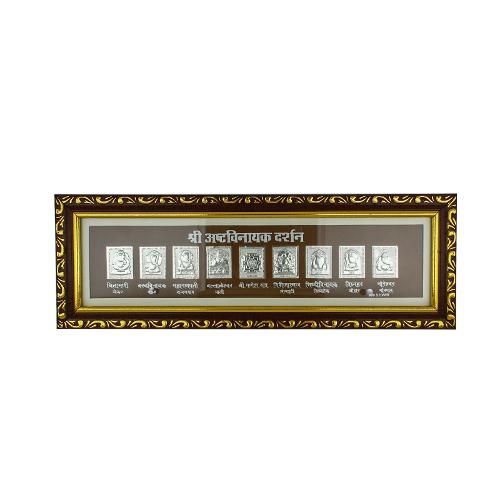 GiftIdeas 999 Silver Ashtavinayak Darshan Photo Frame for Gift