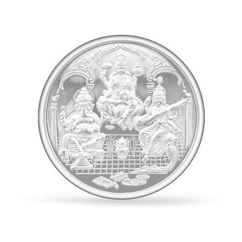 25 Gm Silver Trimurti Coin 999